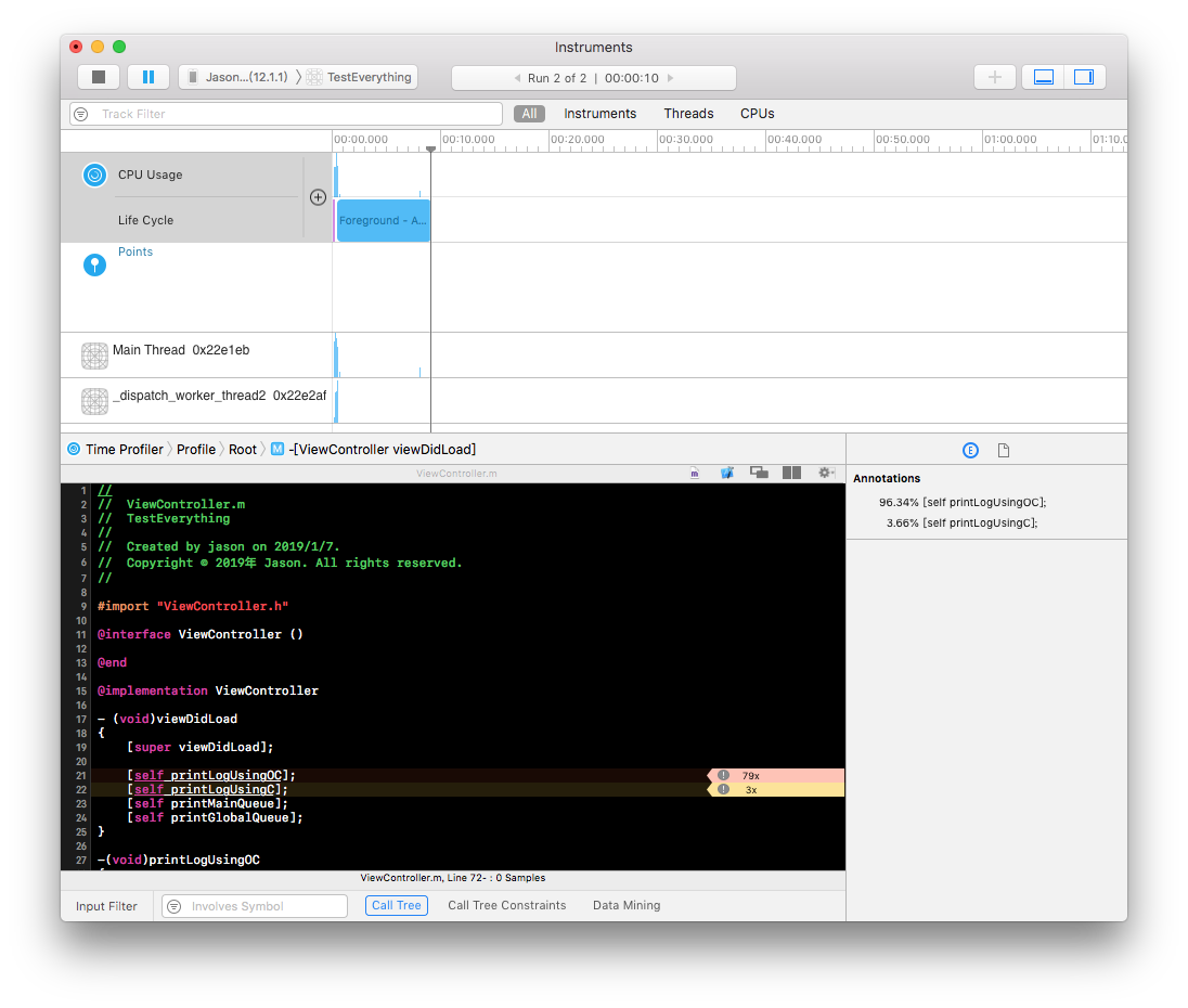 [Xcode] Time Profiler (時間分析器) | 逍遙文工作室